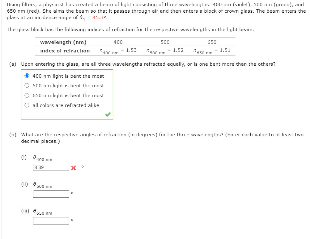 Solved Using filters, a physicist has created a beam of | Chegg.com
