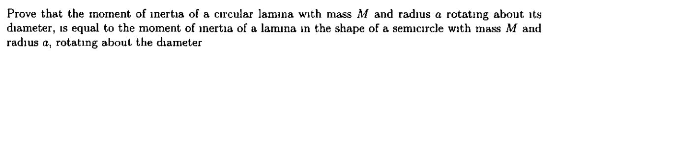 Solved Prove that the moment of inertia of a circular lamina | Chegg.com