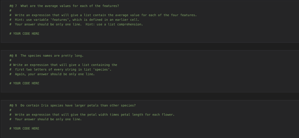 Solved # if you think of our data as a table, these are the | Chegg.com
