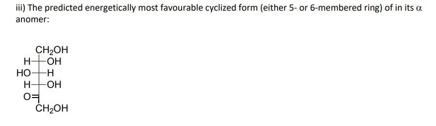 Solved iii) The predicted energetically most favourable | Chegg.com