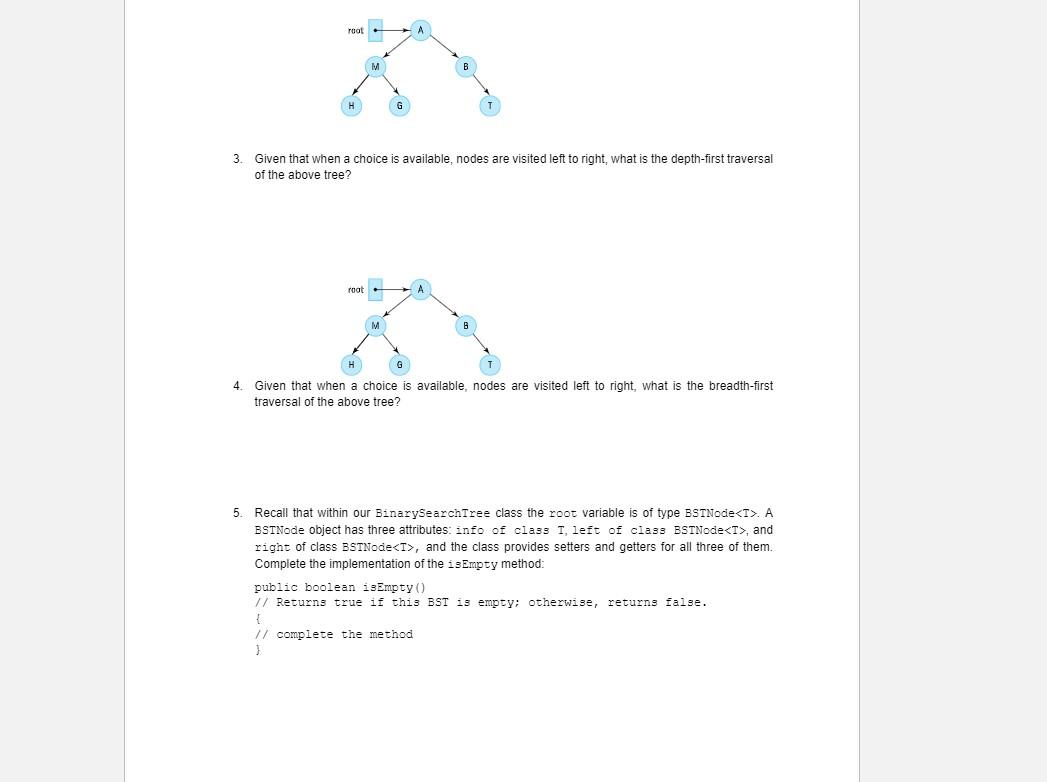 Solved rual M 3 Given that when a choice is available, nodes | Chegg.com
