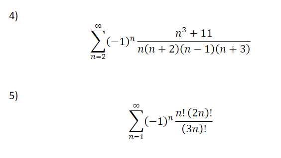 Solved Determine whether the series converges absolutely, | Chegg.com