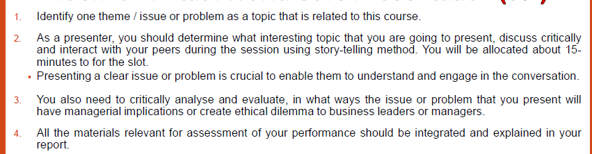 Solved 1. 2. Identify one theme/issue or problem as a topic | Chegg.com