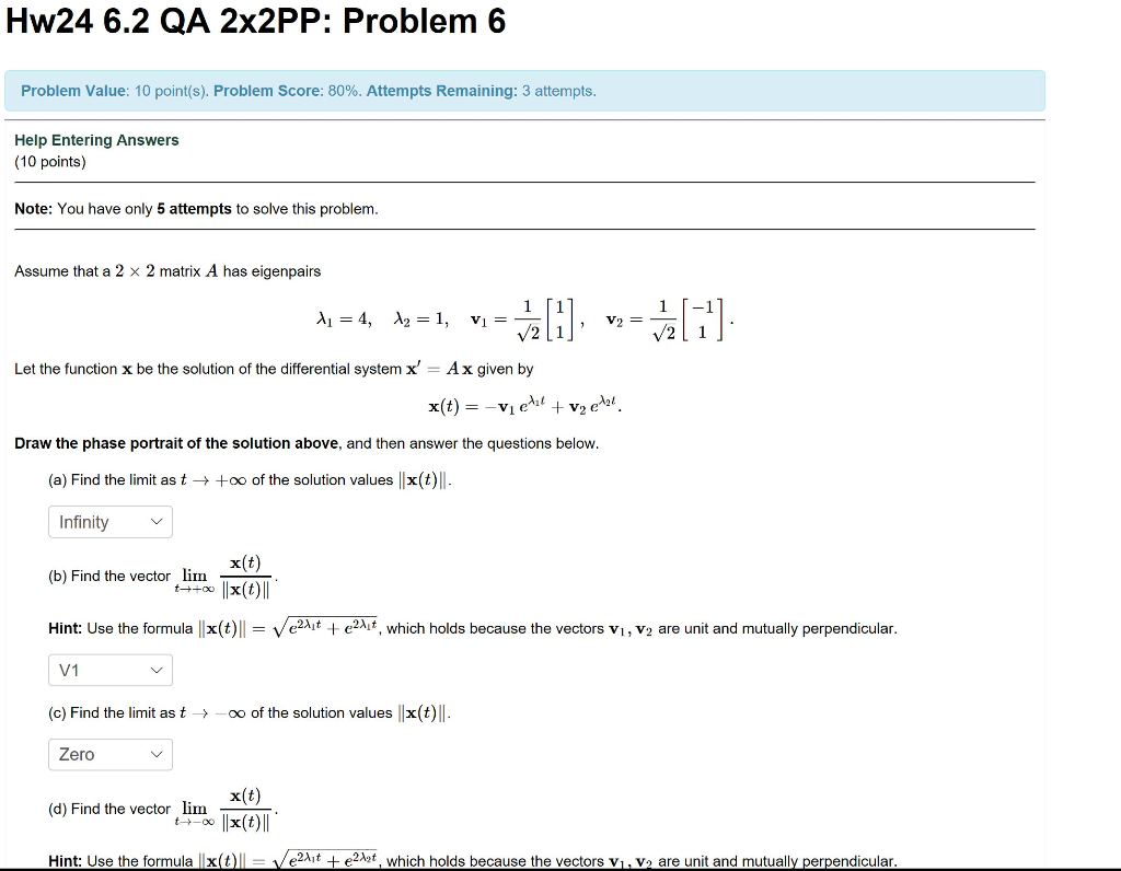 Solved Hw24 6.2 QA 2x2PP: Problem 6 Problem Value: 10 | Chegg.com