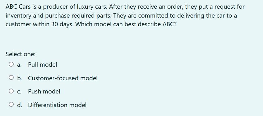 Solved ABC Cars is a producer of luxury cars. After they | Chegg.com