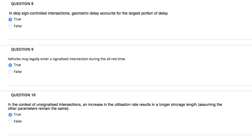 Solved QUESTION 8 In stop sign-controlled intersections, | Chegg.com