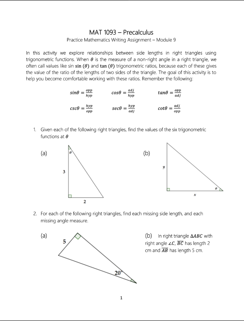 Solved In this activity we explore relationships between | Chegg.com