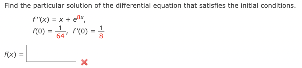 Solved Find the particular solution of the differential | Chegg.com