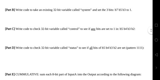 [Problem 1) For each part, assume a 32-bit variable | Chegg.com