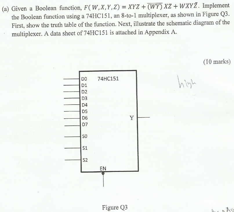 Solved A Given A Boolean Function Fwxyz Xyz Wy 8908