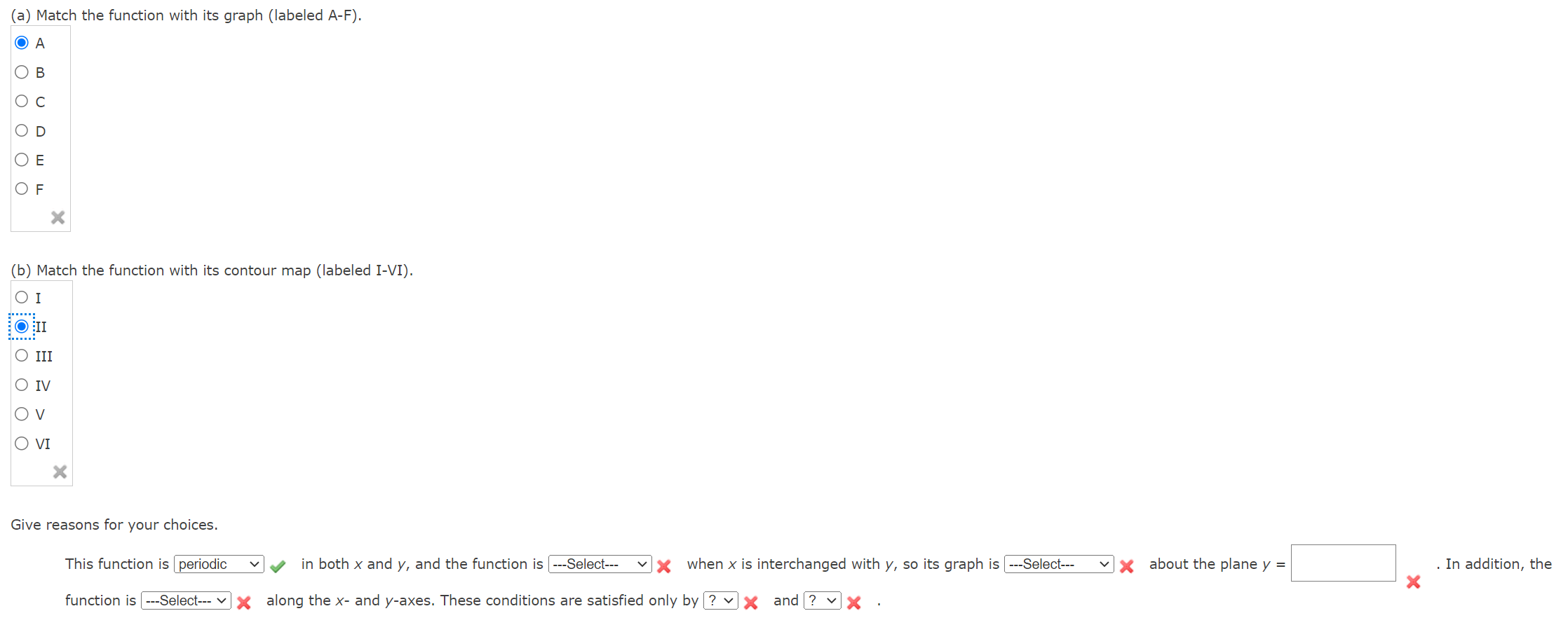 Solved Consider the function below. z=sin(xy) I C D E F II | Chegg.com