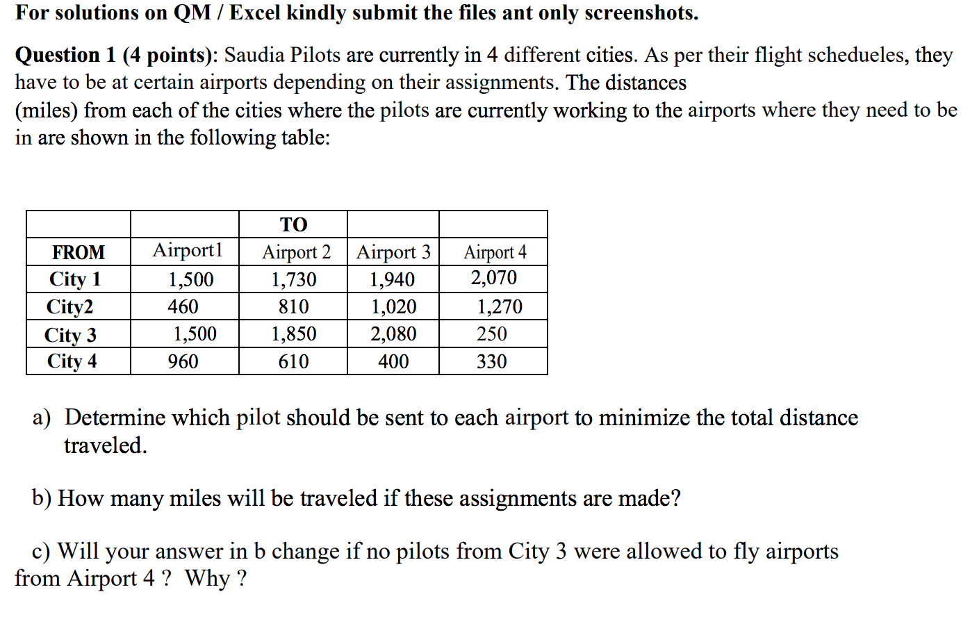 Solved For solutions on QM / Excel kindly submit the files | Chegg.com