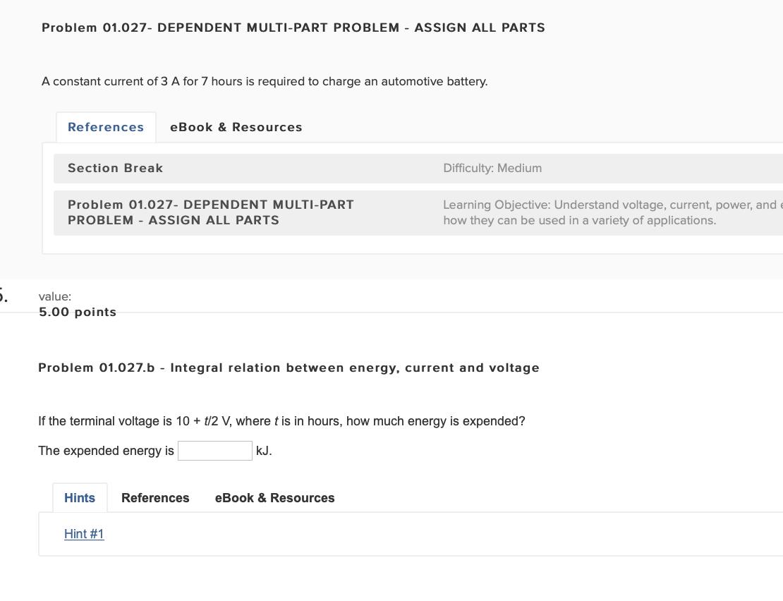 Solved Problem 01.027- DEPENDENT MULTI-PART PROBLEM - ASSIGN | Chegg.com