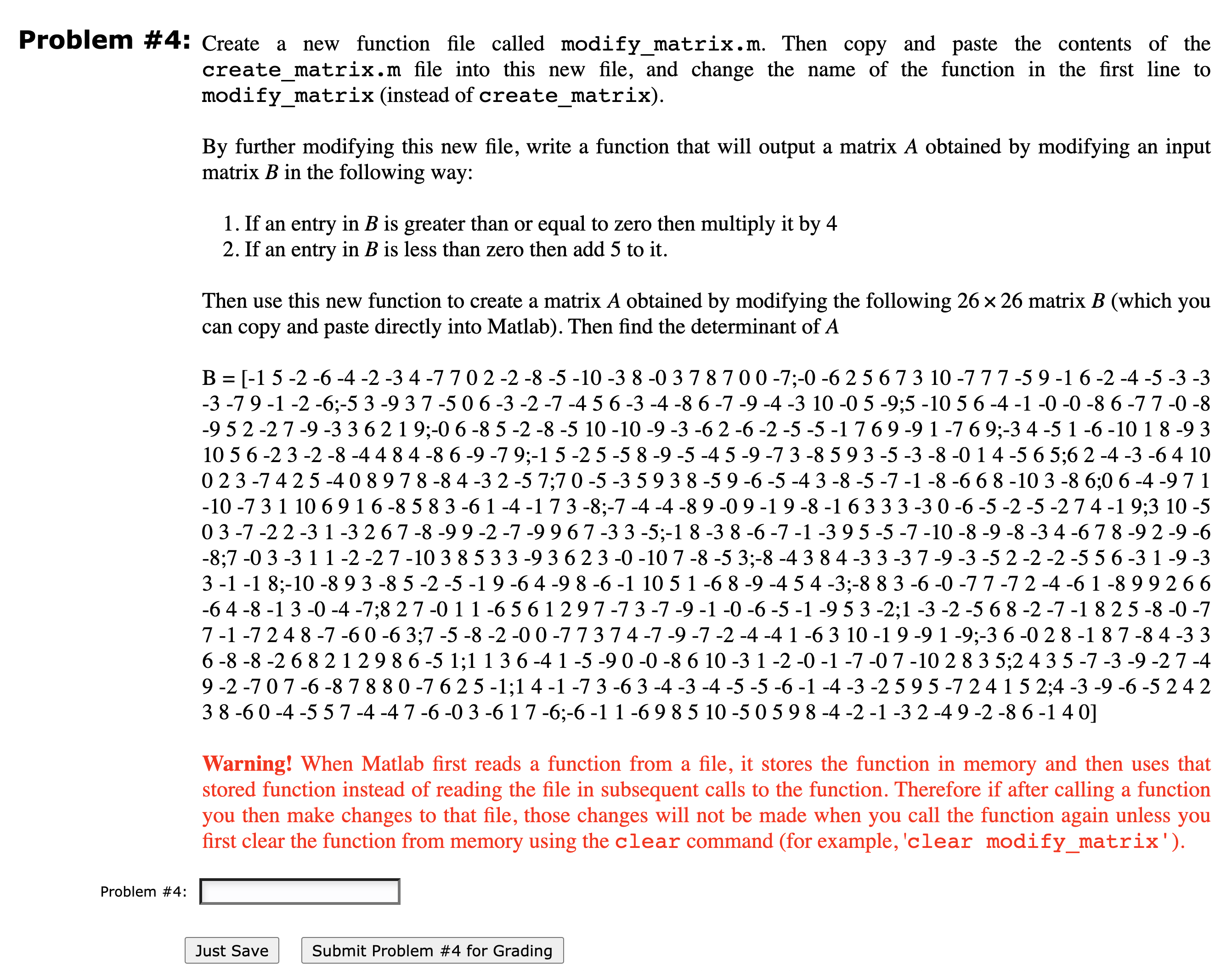 Solved Problem #4: Create a new function file called | Chegg.com