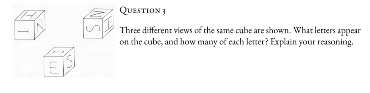 Solved Three different views of the same cube are shown. | Chegg.com