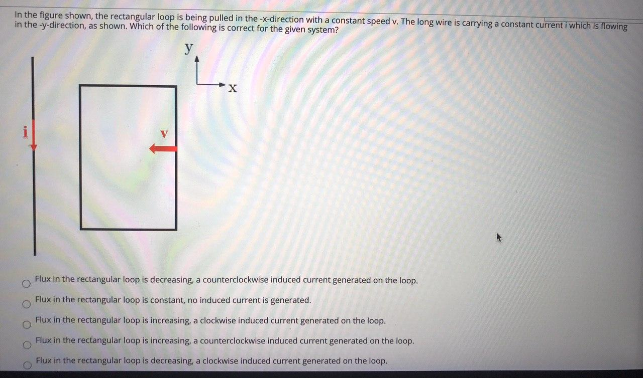 Solved In the figure shown, the rectangular loop is being | Chegg.com