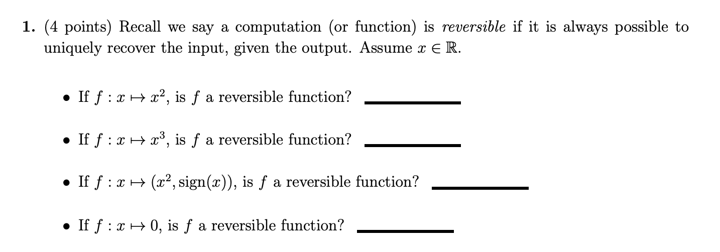Solved 1 4 Points Recall We Say A Computation Or