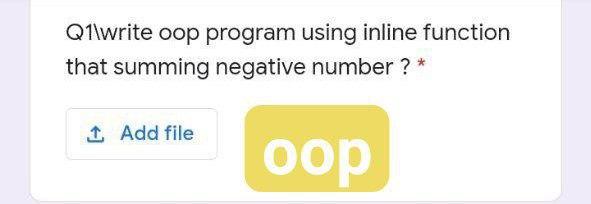 Solved Q1\write oop program using inline function that | Chegg.com Solved Q1\write oop program using inline function that | Chegg.com