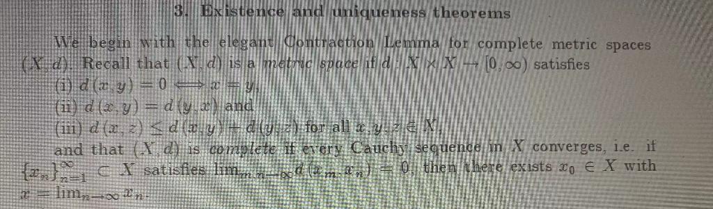 Solved 1. Write out the proof of the Contraction Lemma | Chegg.com