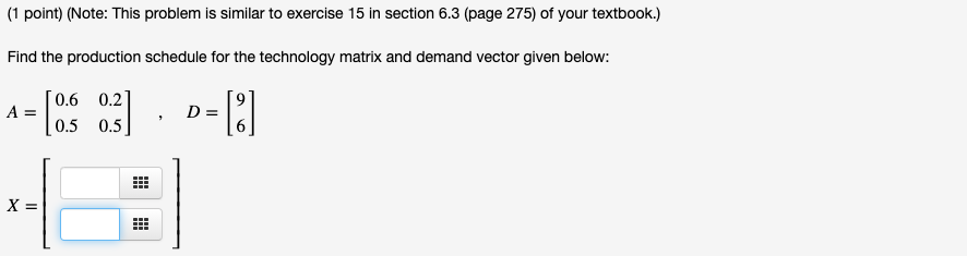 Solved (1 point) (Note: This problem is similar to exercise | Chegg.com