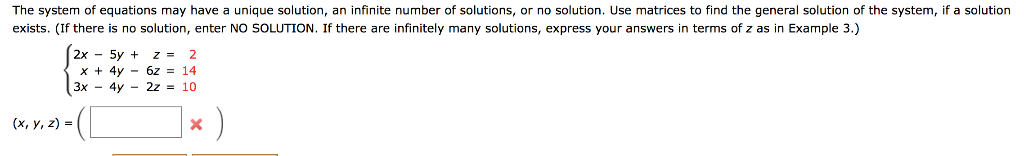 Solved The system of equations may have a unique solution, | Chegg.com