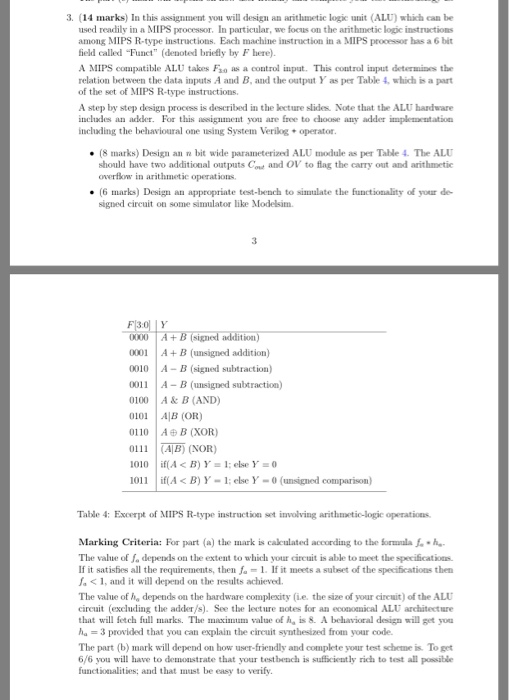 Solved 3. 14 marks) In this assignment you will design an | Chegg.com