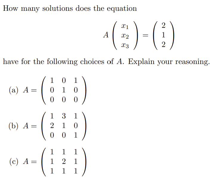 Solved How many solutions does the equation | Chegg.com