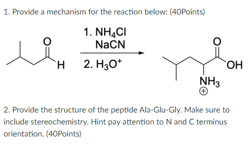 Solved 1. Provide a mechanism for the reaction below: | Chegg.com