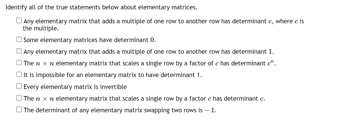 Solved Identify all of the true statements below about | Chegg.com
