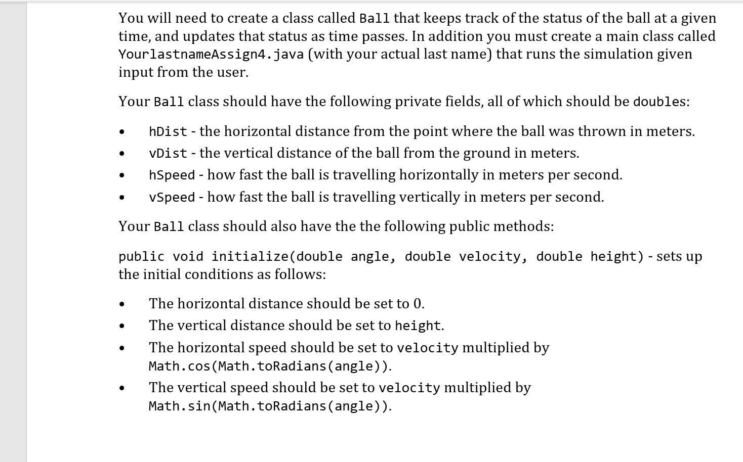 Solved You will need to create a class called Ball that | Chegg.com