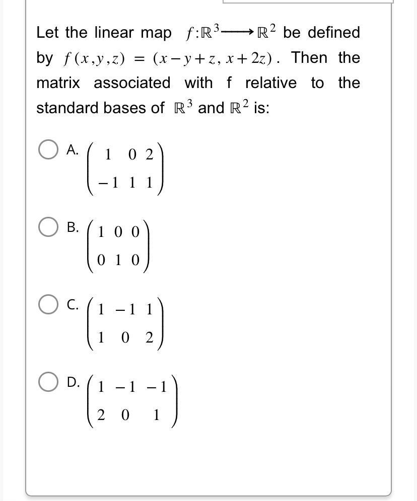 Solved If P=(11−24) is the matrix associated with a linear | Chegg.com