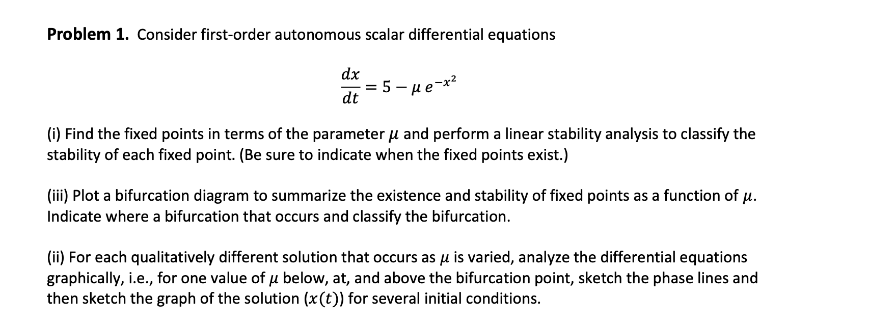 Solved Problem 1. Consider first-order autonomous scalar | Chegg.com