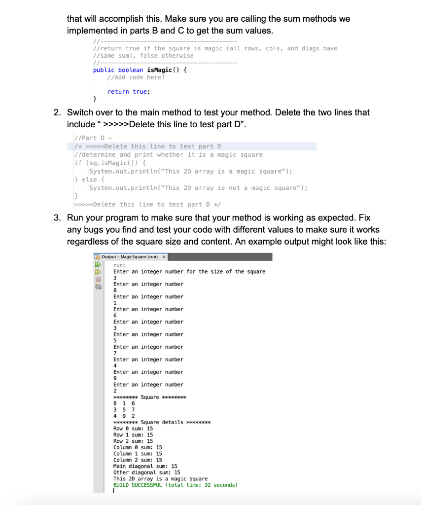 ITSC 1213 - Magic Square Introduction One interesting | Chegg.com
