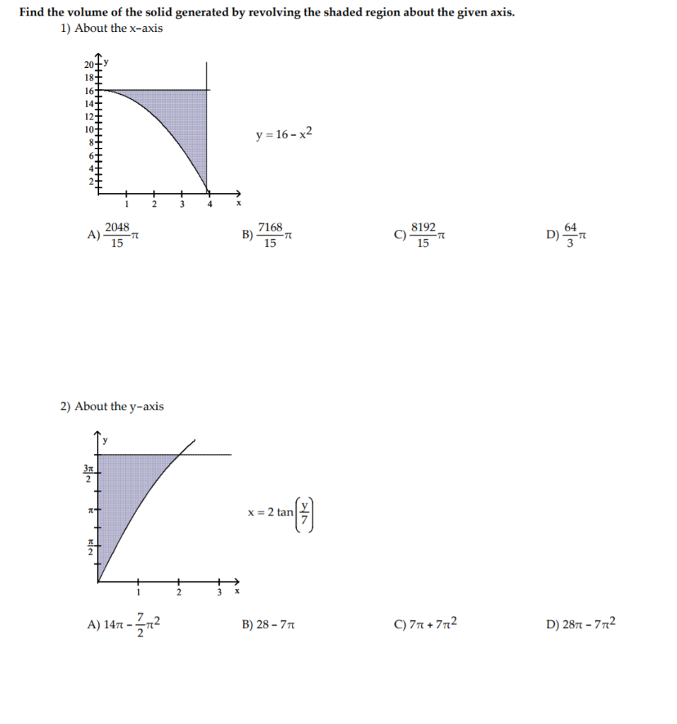 Solved Find the volume of the solid generated by revolving | Chegg.com
