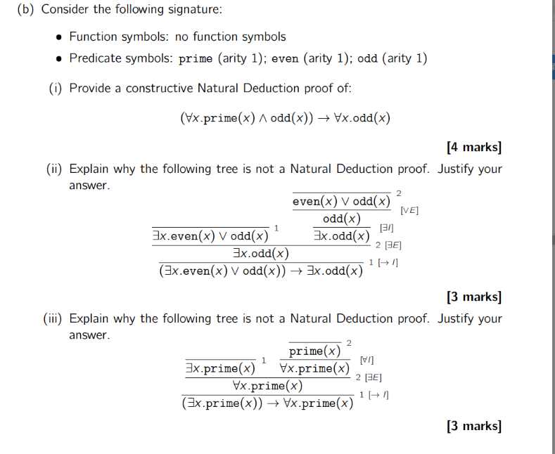 Solved (b) Consider the following signature: - Function | Chegg.com