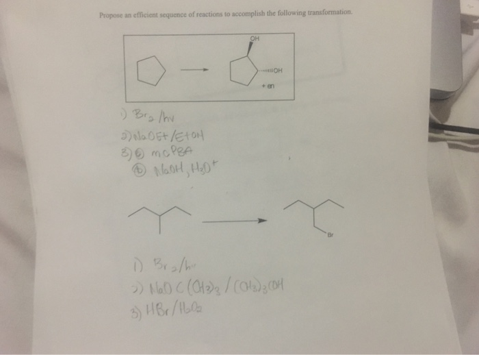 Solved Propose an efficient sequence of reactions to | Chegg.com