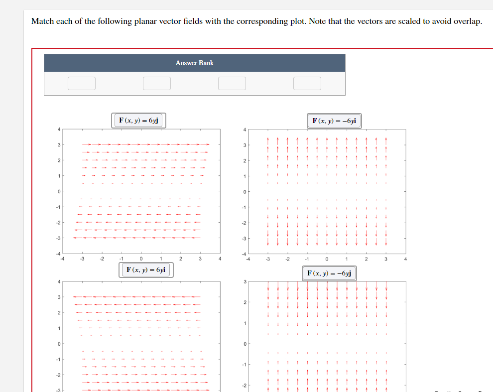 Solved Match each of the following planar vector fields with | Chegg.com