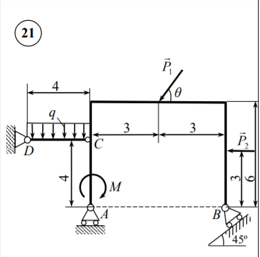Solved The frame consists of two members AC and CB. The | Chegg.com