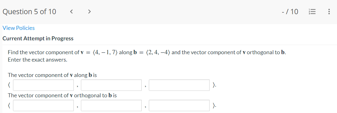 Solved Question 5 of 10