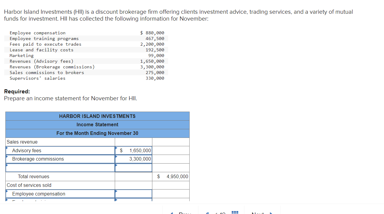 Solved Harbor Island Investments (HII) is a discount | Chegg.com