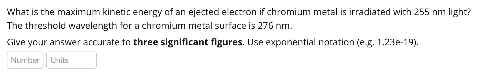Solved What Is The Maximum Kinetic Energy Of An Ejected