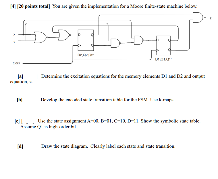 [4] [20 points total] You are given the | Chegg.com