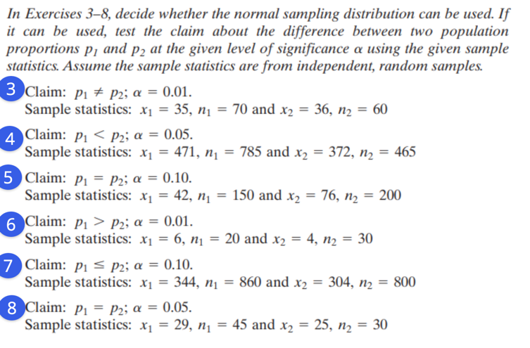 Solved In Exercises 3–8, decide whether the normal sampling | Chegg.com