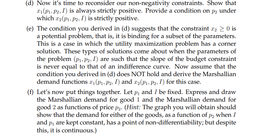 Solved In Most Of The Utility Maximization Problems We