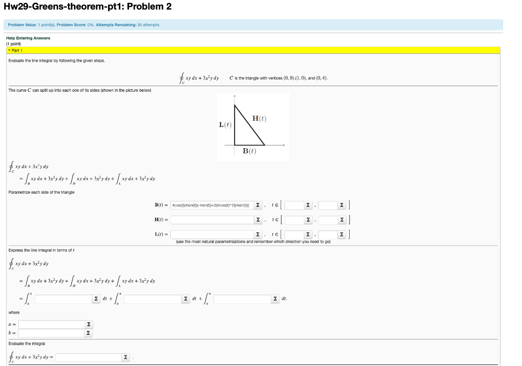 Solved Hw29-Greens-theorem-pt1: Problem 2 Problem Value: 1 | Chegg.com