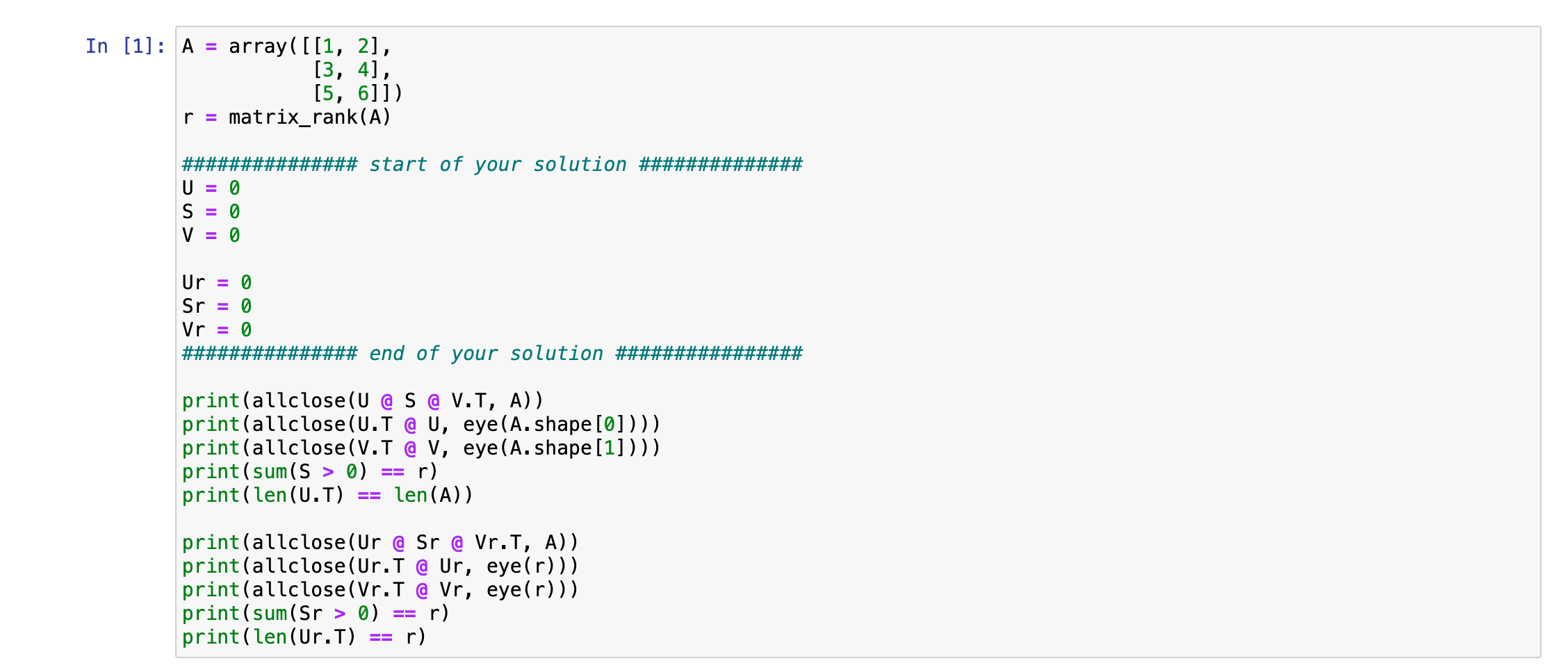 Solved Please find complete form and reduced form SVD for A. | Chegg.com
