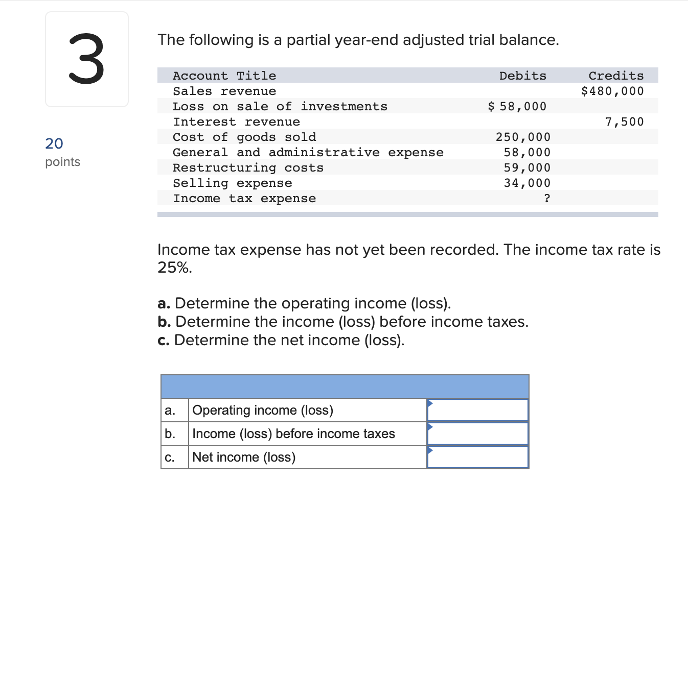 Solved The following is a partial year-end adjusted trial | Chegg.com