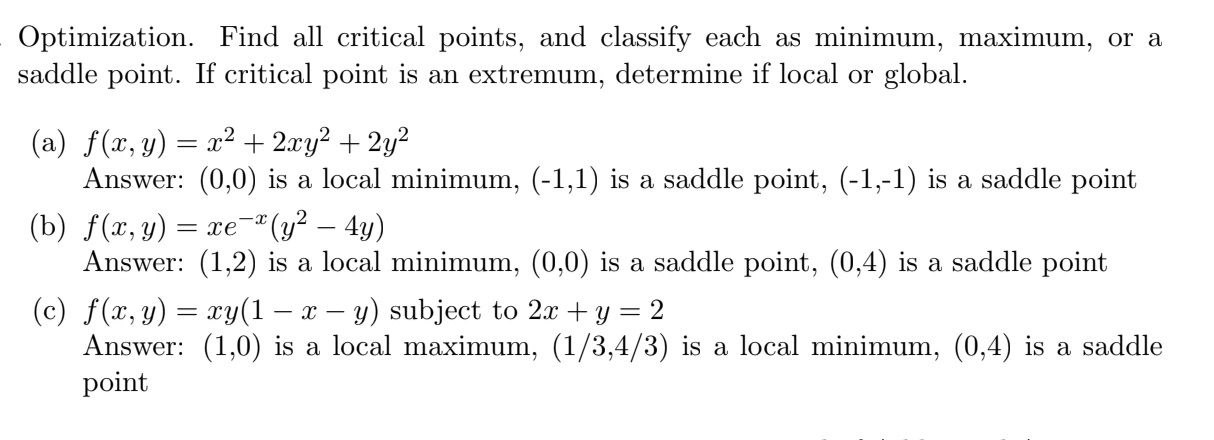 Solved Subject: Matrix AlgebraTopic: Optimization Find: | Chegg.com