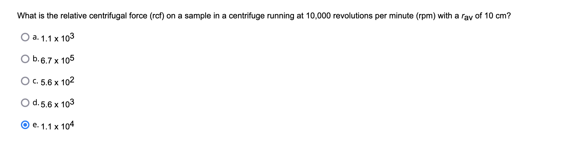 Solved What is the relative centrifugal force (rcf) on a | Chegg.com