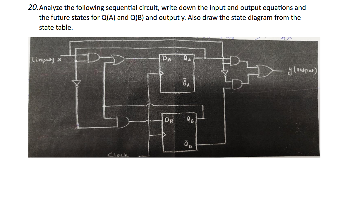 Solved Analyze the following sequential circuit, write down | Chegg.com